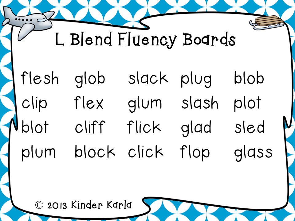 Karla's Kreations: Blend fluency boards