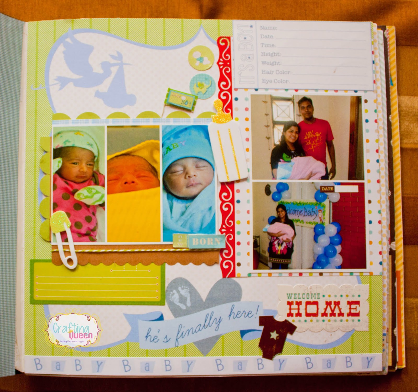 Crafting Queen Baby Boy First Year Scrapbook Vedant crafting-queen-baby-boy-first-year-scrapbook-vedant