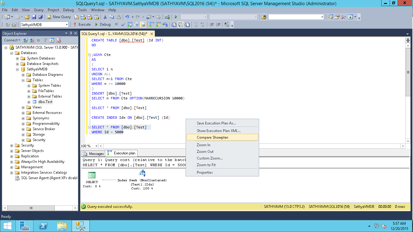 All about SQLServer: SQL Server - Compare Execution Plan All about SQLServer: SQL Server - Compare Execution Plan
