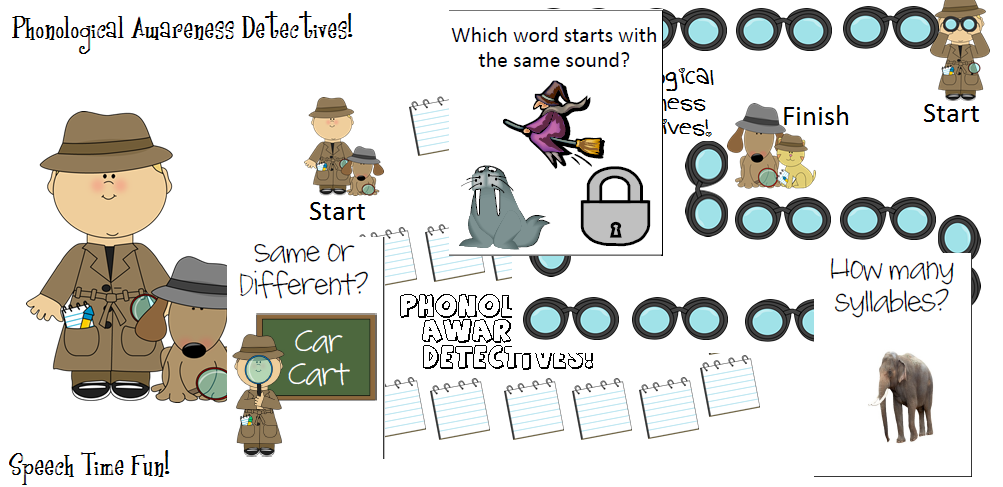 Phonological Awareness Detectives Fun! - Speech Time Fun: Speech and ...