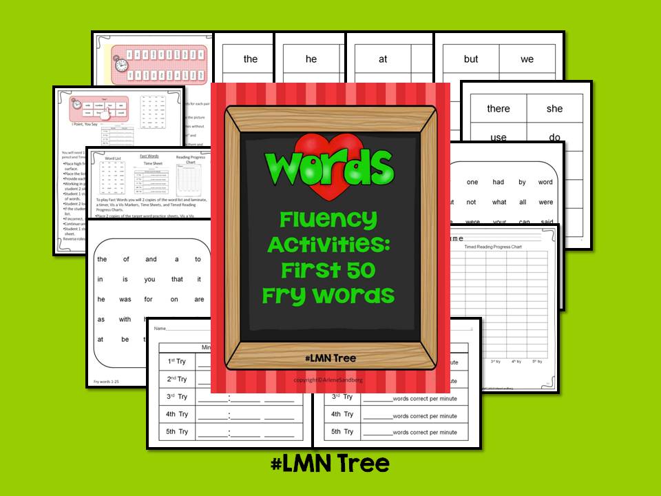 Fry Words Fluency Activities - Classroom Freebies