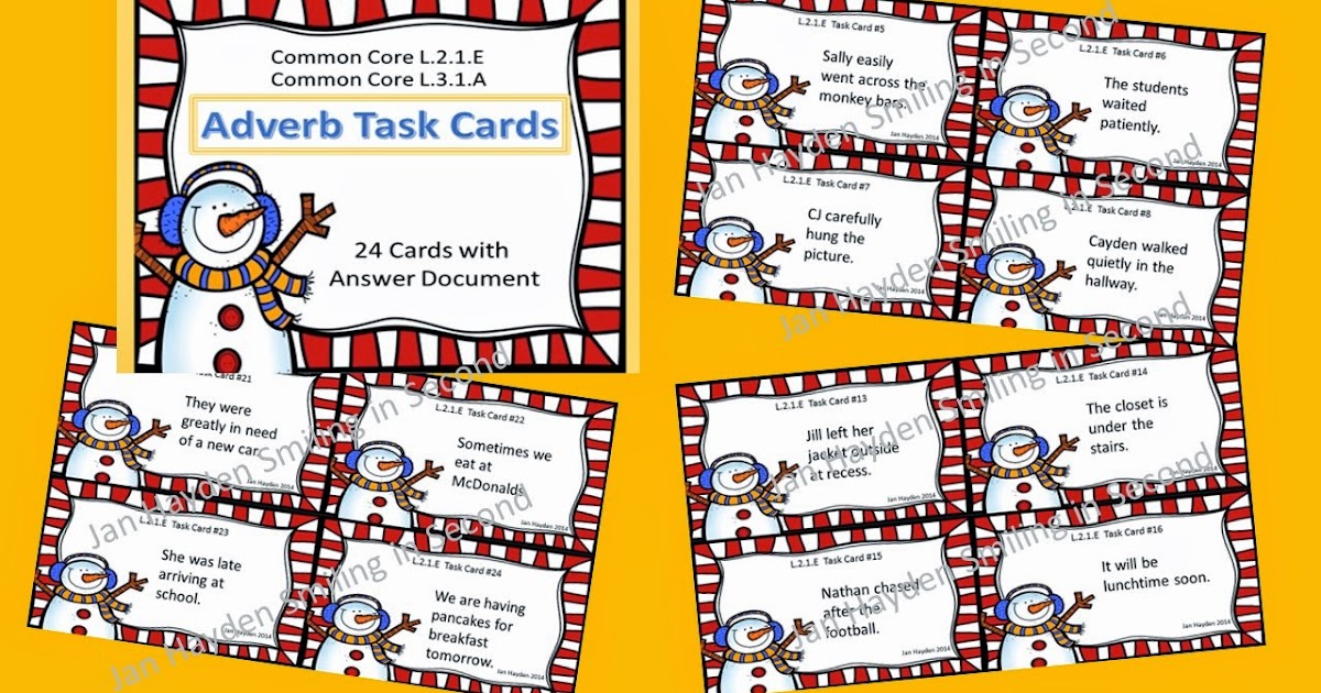 The Best of Teacher Entrepreneurs: Language Arts - Adverb Task Cards
