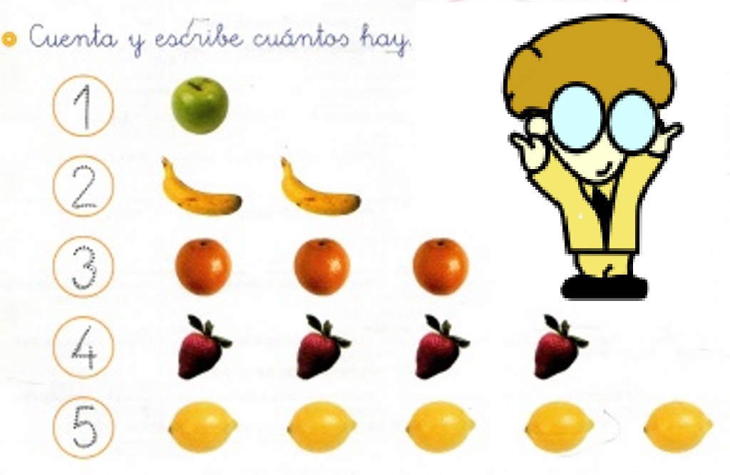 RAZONAR CON NÚMEROS: CONTAR Y ESCRIBIR LAS FRUTAS. | WEB PEDAGÓGICA ...