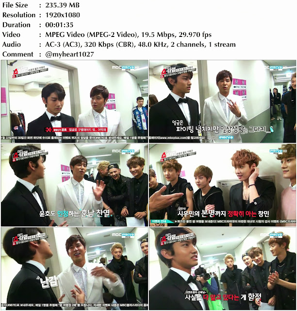 myheart1027's blog: 131128 Changmin Yunho @ MBC Every1 EXO's Showtime