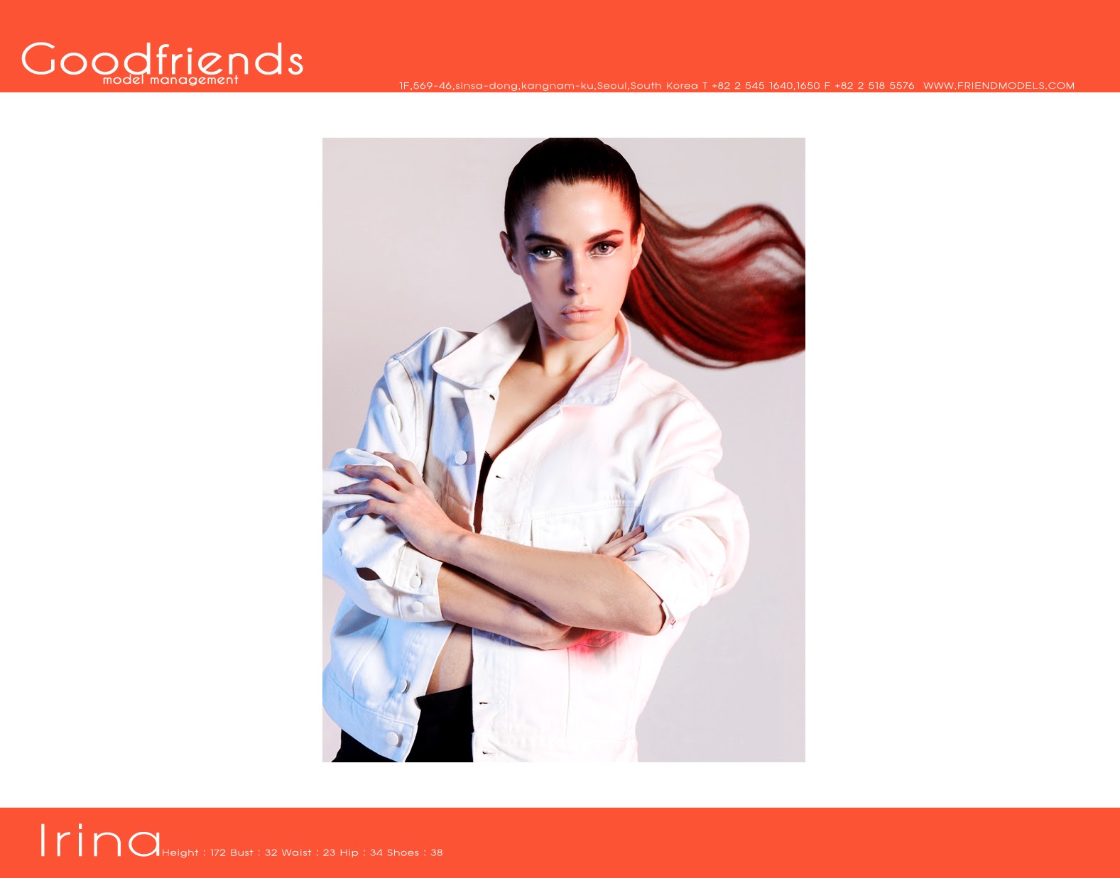 Goodfriends Model: Irina for Comp Card in Korea