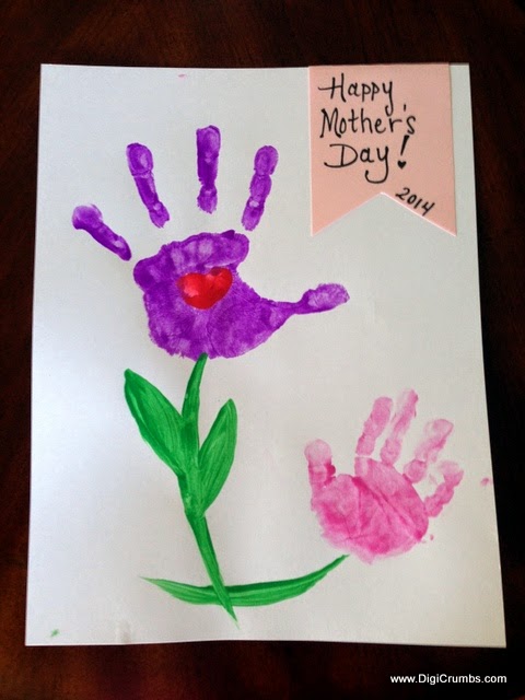 DigiCrumbs: Handprint Flowers Art Project for Mother's Day