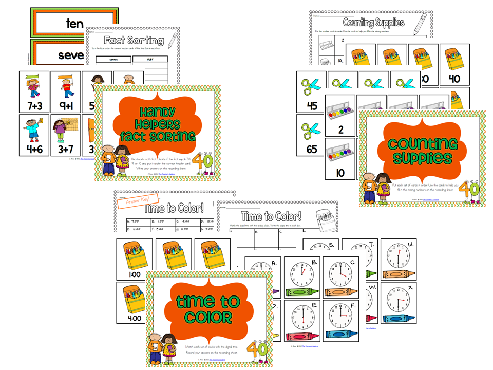 Updated Back to School Packs! - Teacher by the Beach