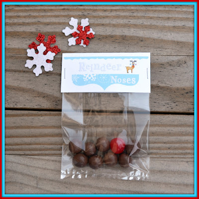 Craftaphile: Free Printable Treat Bag Toppers for Reindeer Noses