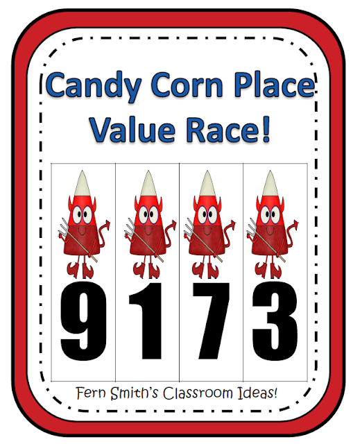Halloween Candy Corn Place Value Race Game! - Fern Smith's Classroom Ideas!