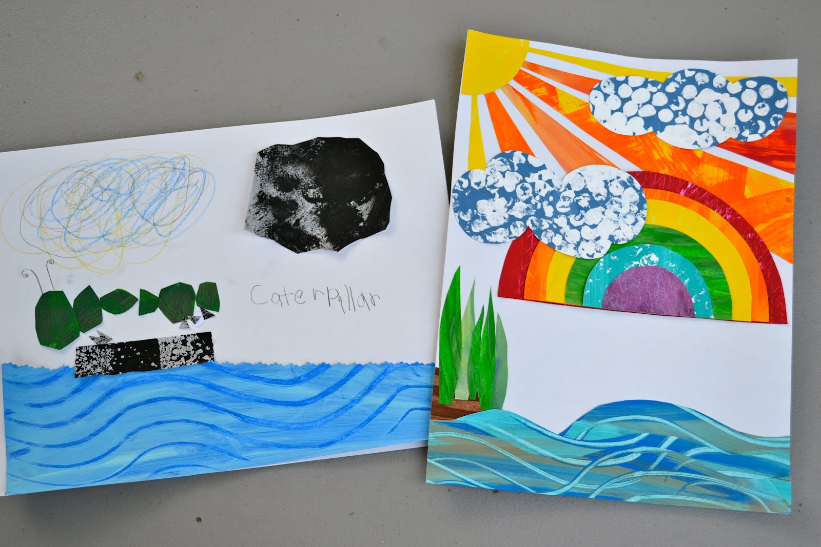 Real Life, One Day at a Time: Eric Carle inspired art