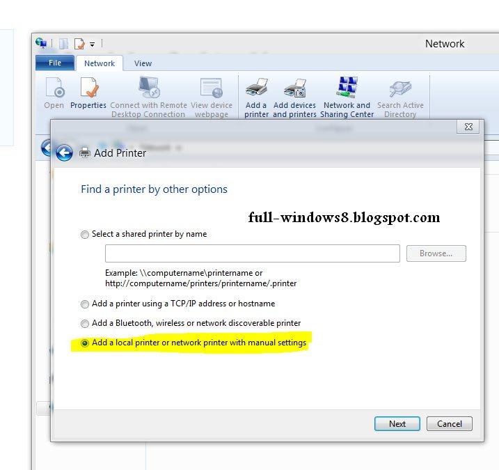 Tips And Trick Windows 8: How to add local printer or network printer ... Tips And Trick Windows 8: How to add local printer or network printer ...