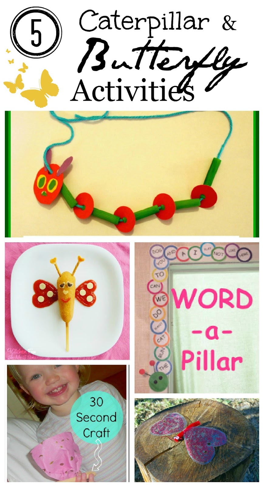 5 Butterfly and Caterpillar Projects: Kid's Co-op ~ Reading Confetti