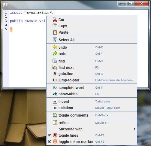 My Java Zone: Editor de Texto con Sintaxis Java