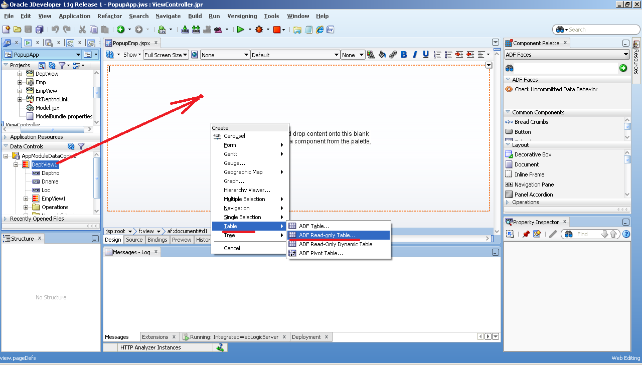 Oracle ADF на русском: Всплывающие окна(Popup) в Jdeveloper 11.1.1.6.0