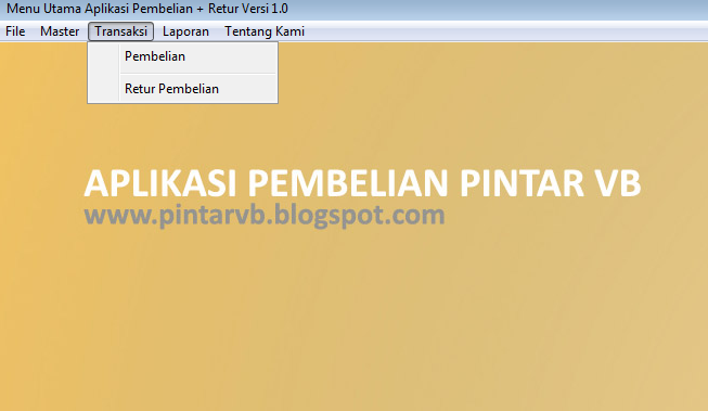 Gratis Aplikasi Retur Pembelian VB 6.0 - Pintar VB | Tutorial Visual Basic