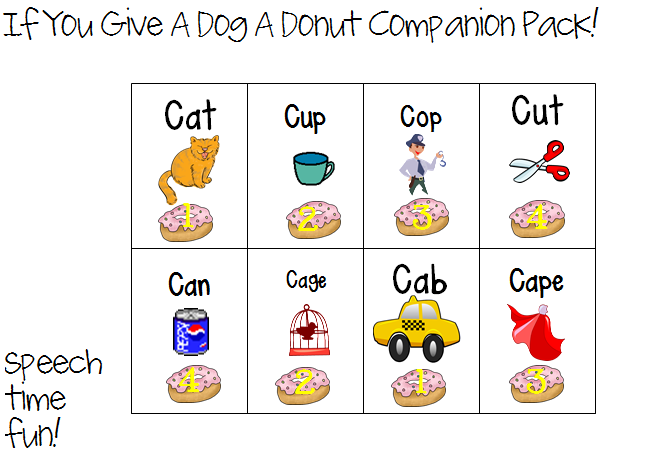 If You Give A Dog A Donut: Storybook Companion Pack! - Speech Time Fun ...