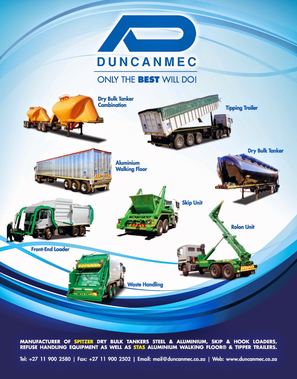 DUNCANMEC:Product Range ~ ROUTE MANAGEMENT (Pty) Ltd