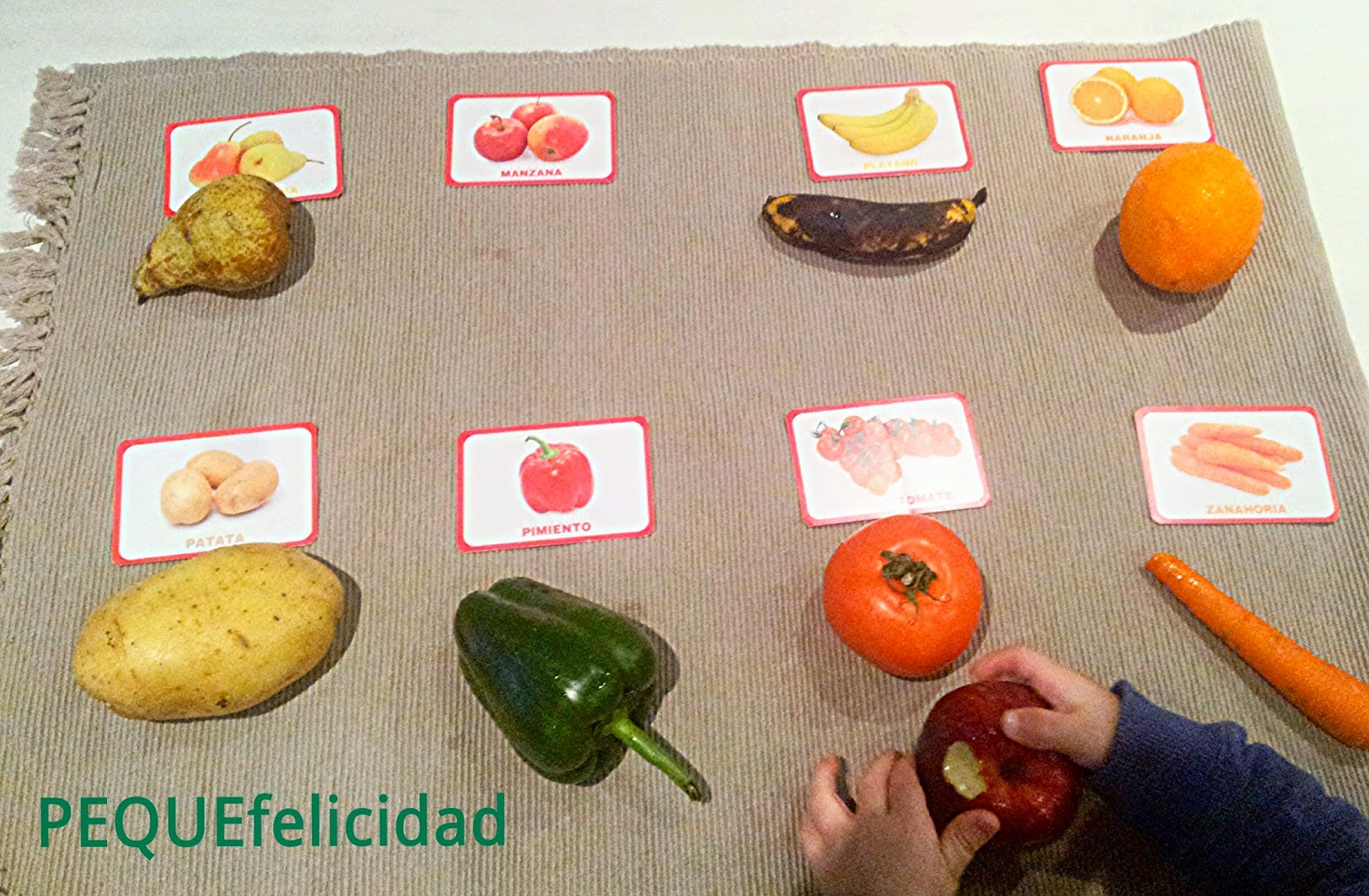 PEQUEfelicidad: FAMILIARIZANDO AL PEQUE CON LAS FRUTAS Y LAS VERDURAS