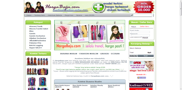 Harga Baju Toko Online Terpercaya 100% - By PolisiOnline.com