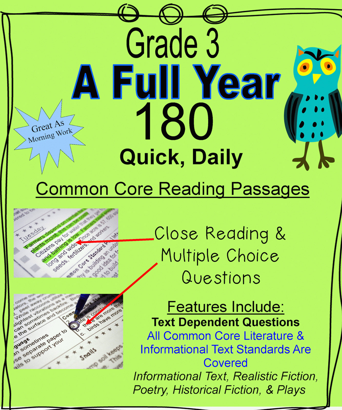Simply Centers: (Grade 3) A Full Year of Quick, Daily Common Core ...