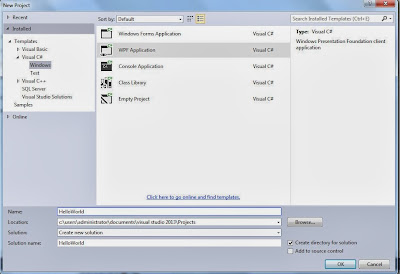 WPF Tutorial: Create a simple ‘Hello World’ WPF application