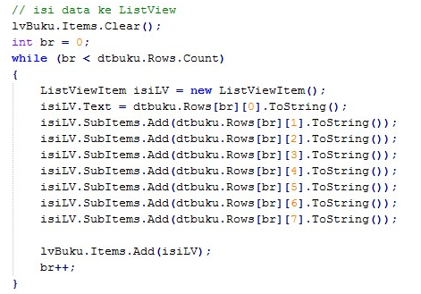 Syntax of Program C#.NET: How To Fill a ListView in C#