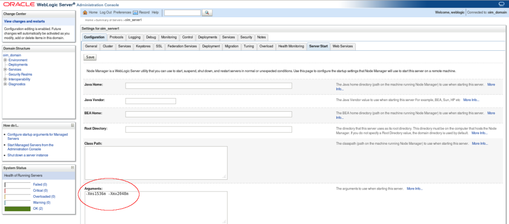 Oracle Stack: Modifying JVM Heap Size for WebLogic Server Instances Oracle Stack: Modifying JVM Heap Size for WebLogic Server Instances