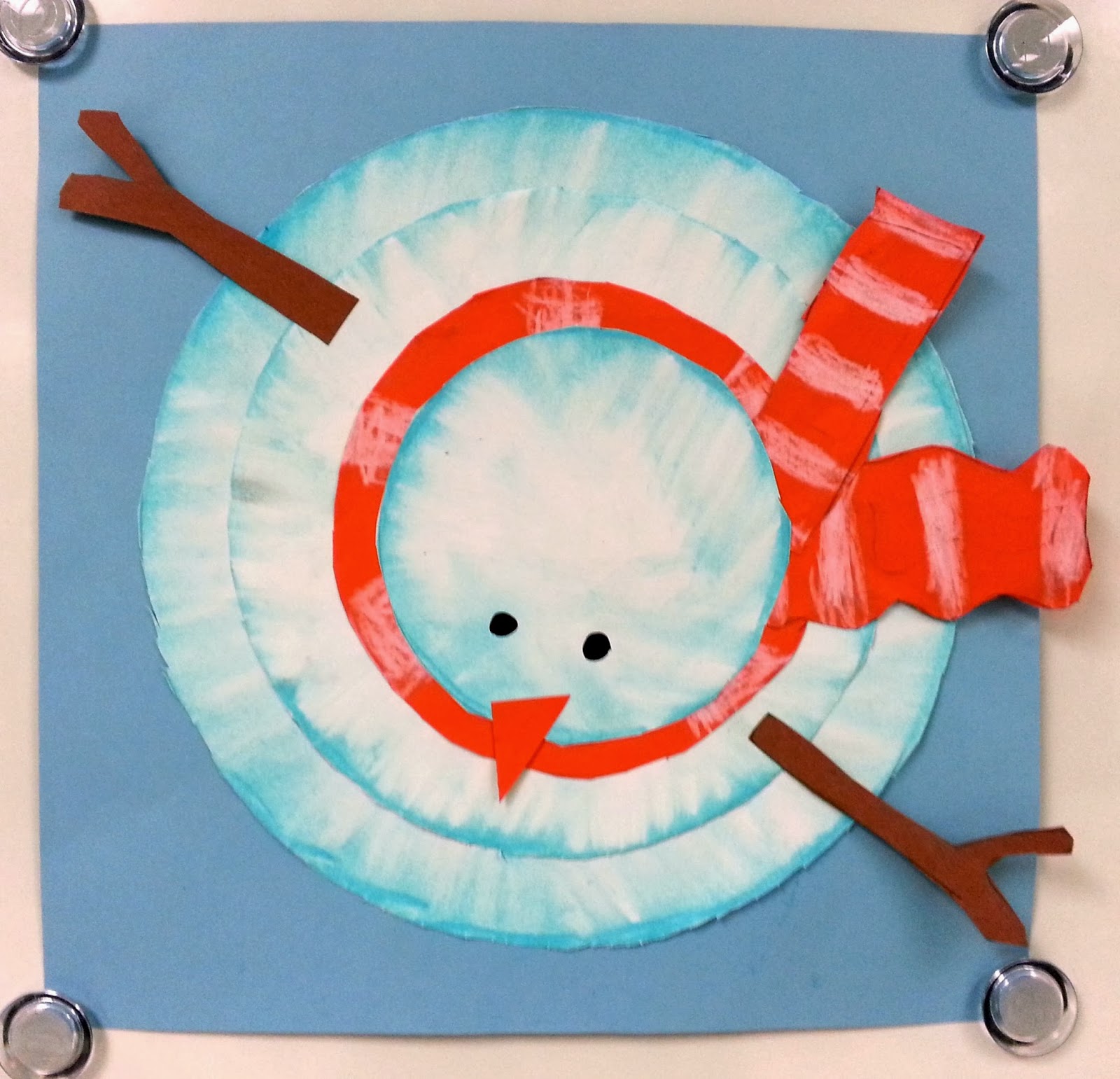 Bird's-Eye-View Snowmen (4th) - Art with Mrs. Nguyen