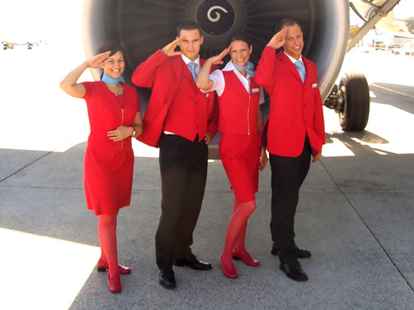 See The Smile Of Austrian Airlines Cabin Attendants ~ World Stewardess