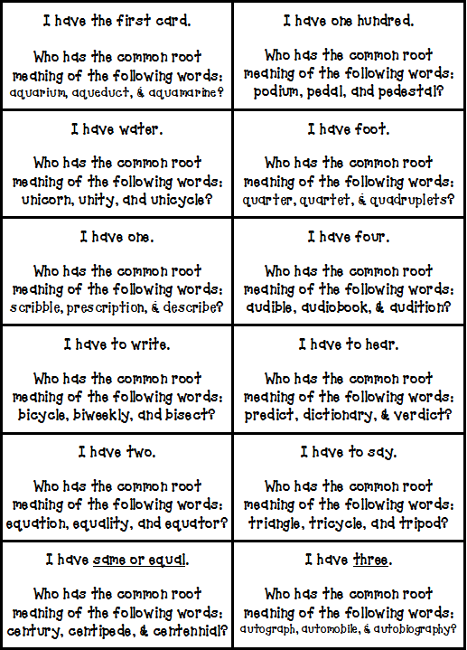 I Have... Who has.... {Freebie + Giveaway!} | All Things Upper ...