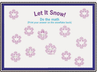 Excel Math: Math Bulletin Boards: Let It Snow!