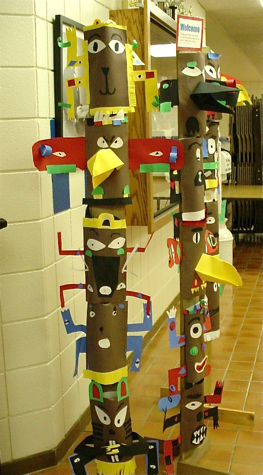 ABC School Art: Totem Pole - (3rd)