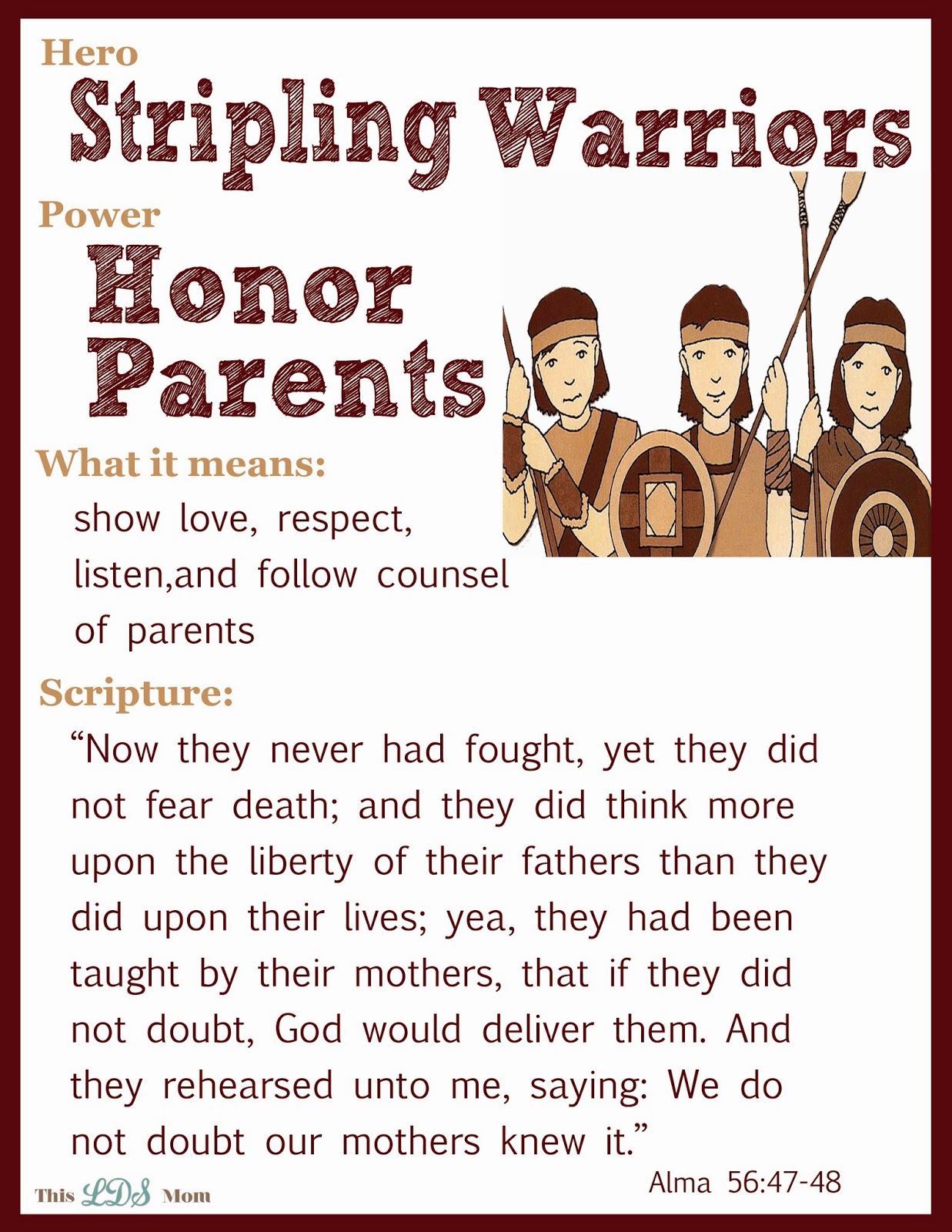 This LDS Mom: Scripture Heroes: Stripling Warriors
