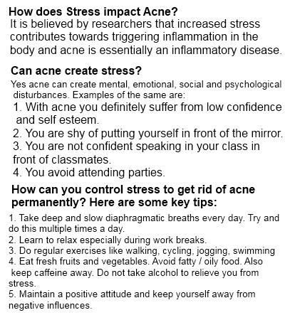 goodbye to acne: Stress Acne - How to Control Stress and Get Rid of Acne?