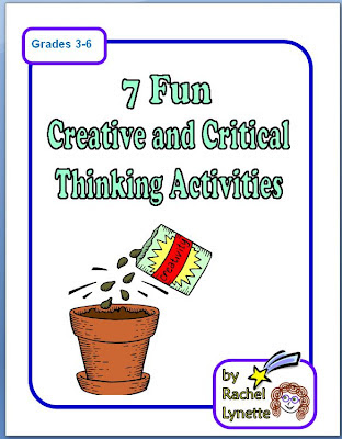 7 FREE Creative and Critical Thinking Activities | Minds in Bloom