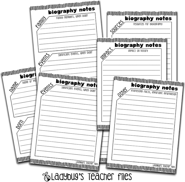 Autobiography Elementary Graphic Organizer for California students ...