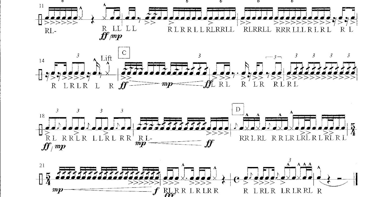 Percussion and Drum Stuff: Drumline Cadence Sheet Music