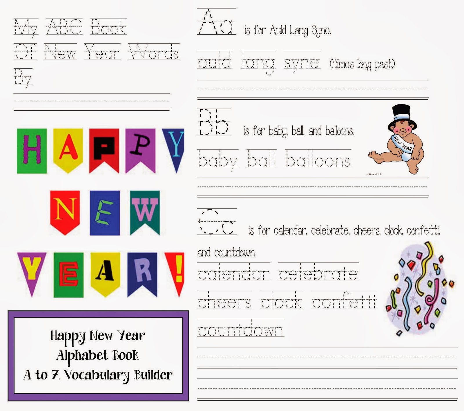 New Year Alphabet - Classroom Freebies