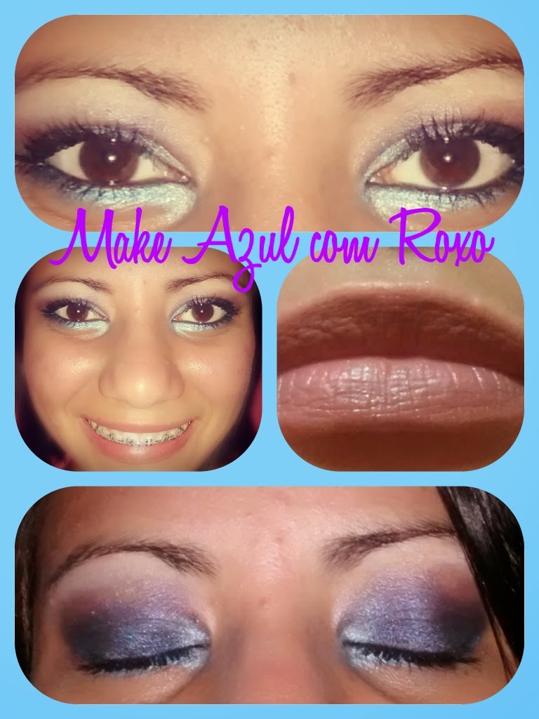 Amo Make ! : Passo-a-Passo Make Azul Com Roxo