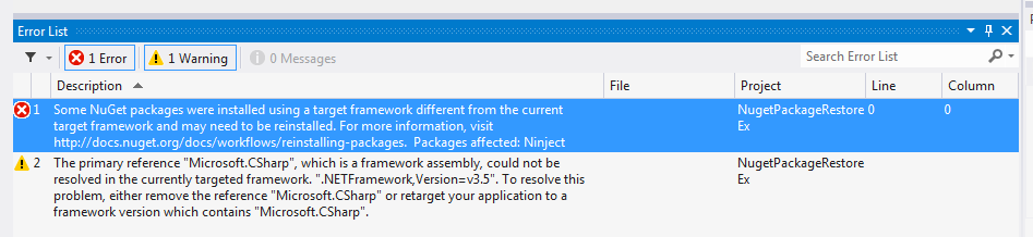 Muhammad Shujaat Siddiqi: Project Retargeting Framework Version and Nuget Package Installation