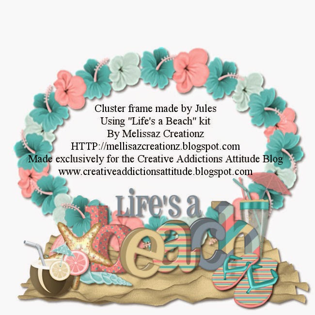 Creative Addictions Attitude: Summer At The Beach Cluster Frames