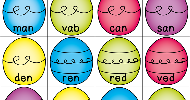 Simply Centers: CVC Nonsense or Real Easter Egg Hunt Freebie