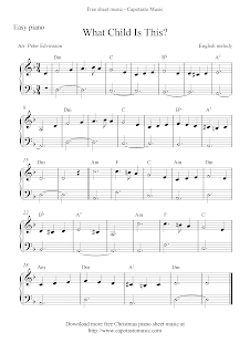 Easy Sheet Music For Beginners: Free Christmas piano sheet music, What ...