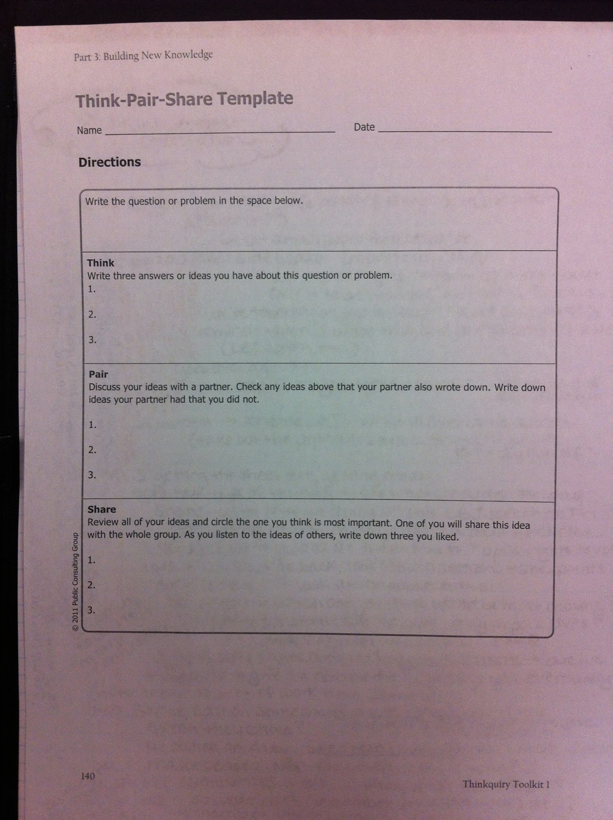 Meta-Pedagogy: Think Pair Share