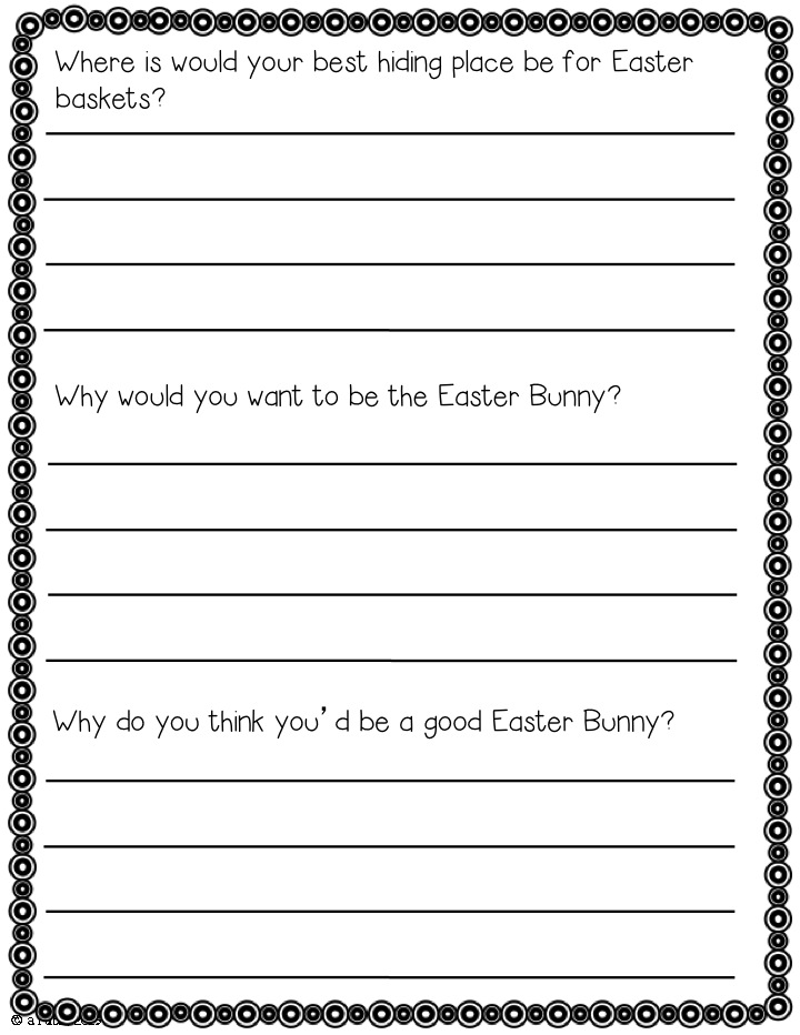Easter Bunny Applications - Classroom Freebies