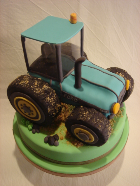 Como hacer una tarta con fondant de un tractor - Imagui