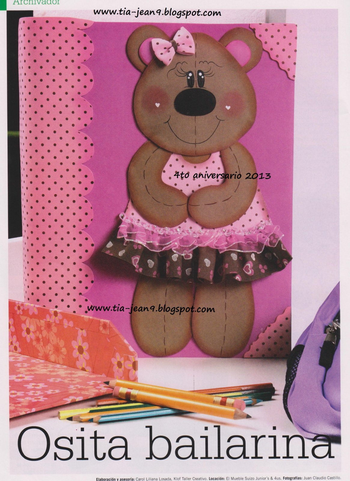 Carpetas de osos en foami - Imagui