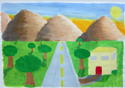 Mr. Bob's Middle & High School Art Room: Landscape painting Grade 8