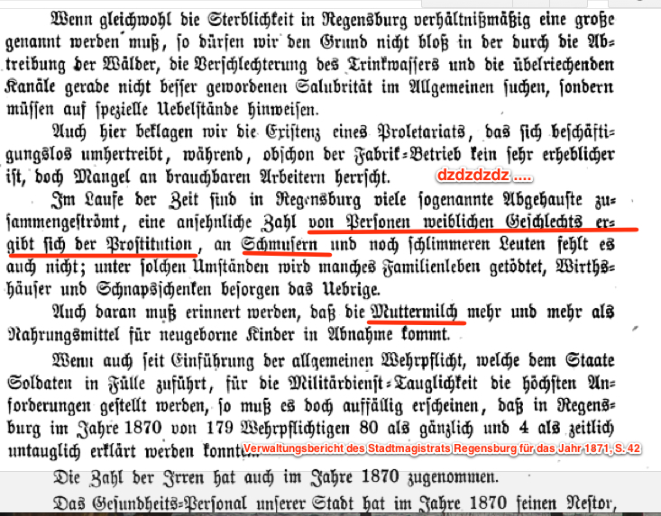 Regensburg historisch: 1871 - Von Proletariern und Abgehausten ... Regensburg historisch: 1871 - Von Proletariern und Abgehausten ...