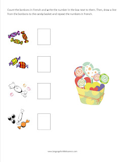 Language for Little Learners: Counting Bonbons Worksheet